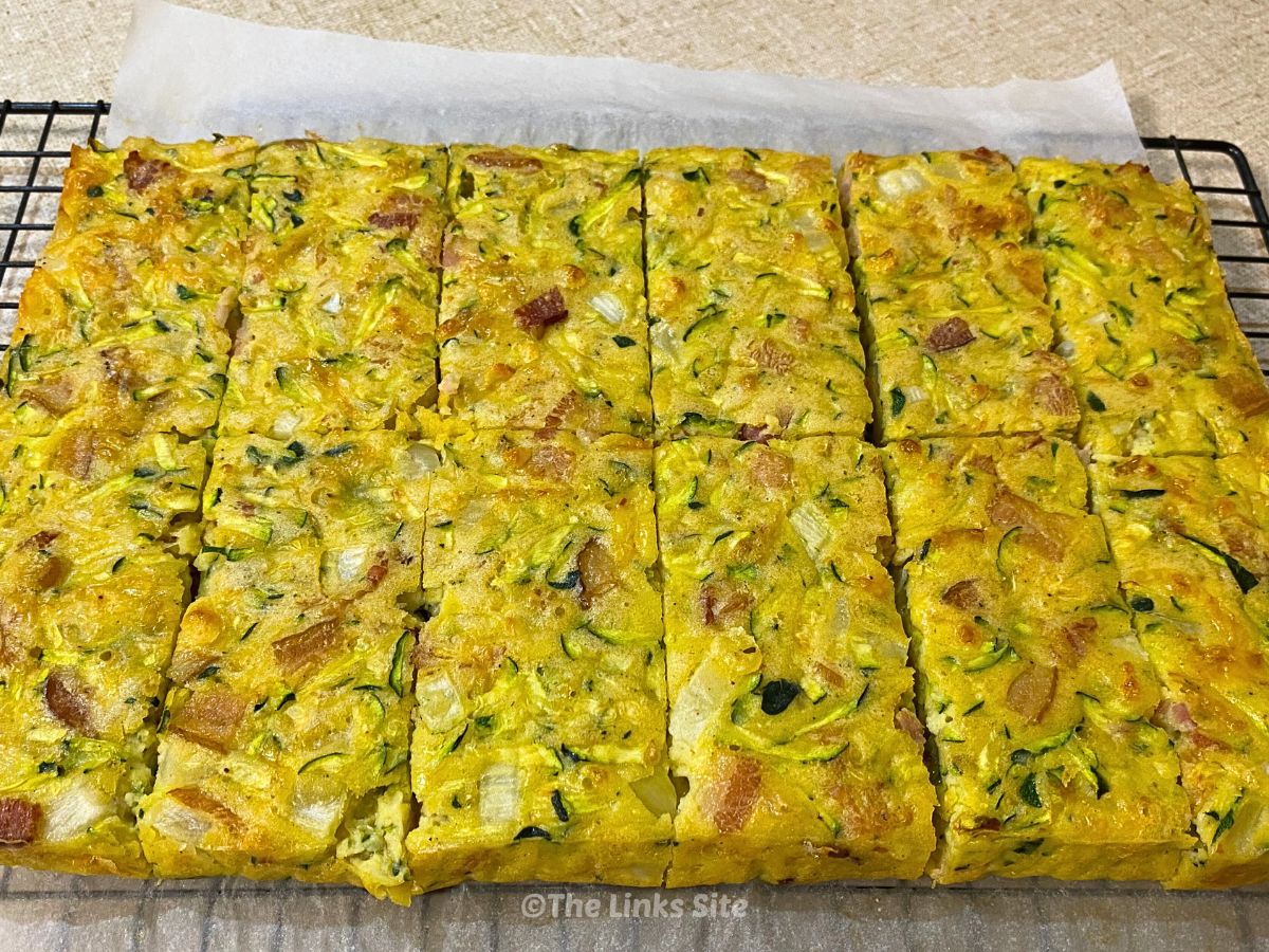 Zucchini Slice Recipe - Zucchini, Bacon, and Cheese Heaven! - The Links ...